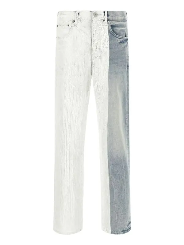 PURPLE BRAND Crackle Silver Coated Jeans - Light Blue