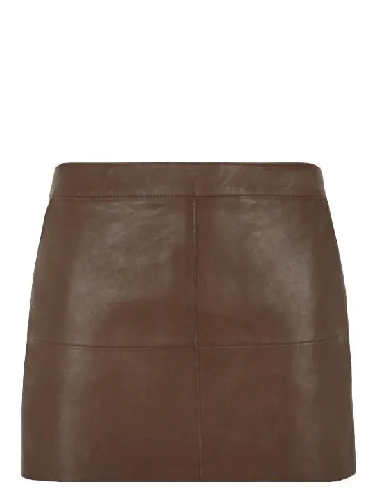 P.a.r.o.s.h Leather Pocket Mini Skirt - No