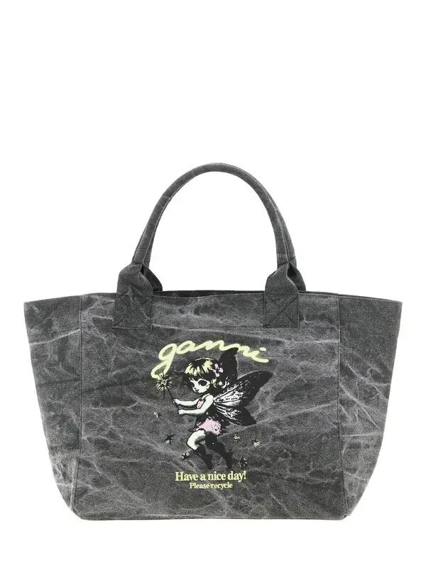 GANNI Medium Fairy Shopping Bag - Gray