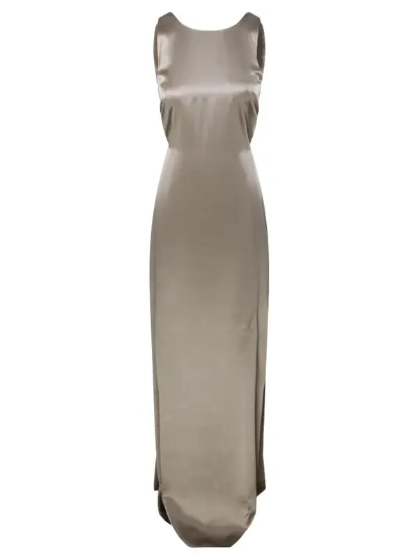 Max Mara Sleeveless Draped Maxi Dress - Nude