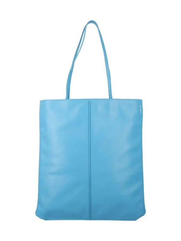 JIL SANDER Linea Leather Tote Bag - Blue
