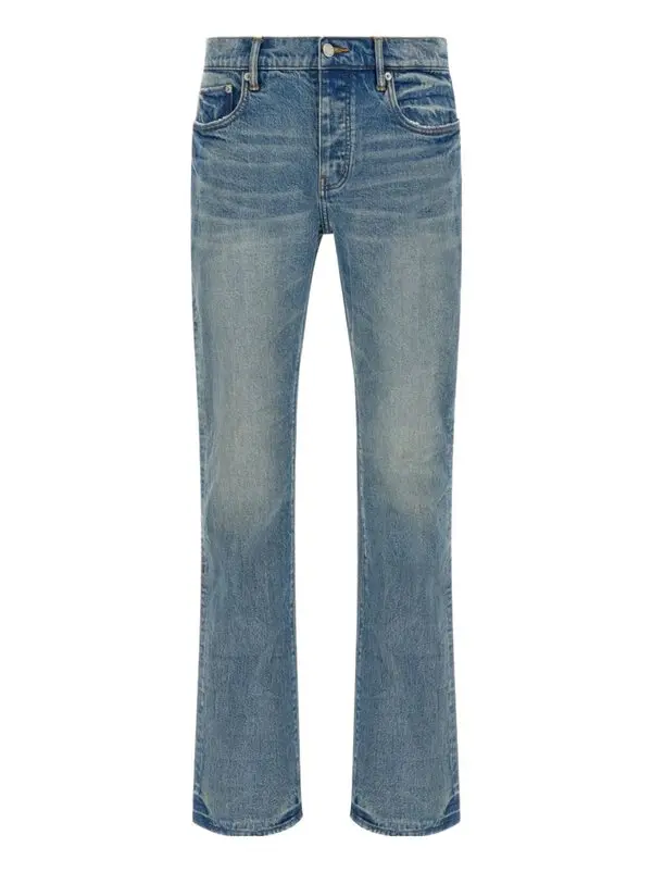 PURPLE BRAND P004 Worn Flared Jeans - Light Blue