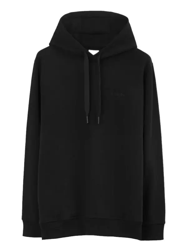 Burberry Logo Long-sleeved Hoodie - Black