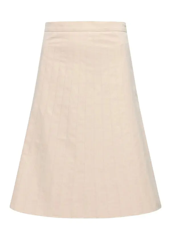 MAISON MARGIELA Pleated Poplin Skirt - Nude