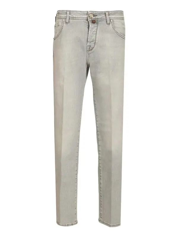 Jacob Cohen Scott Slim Cropped Jeans - Nude
