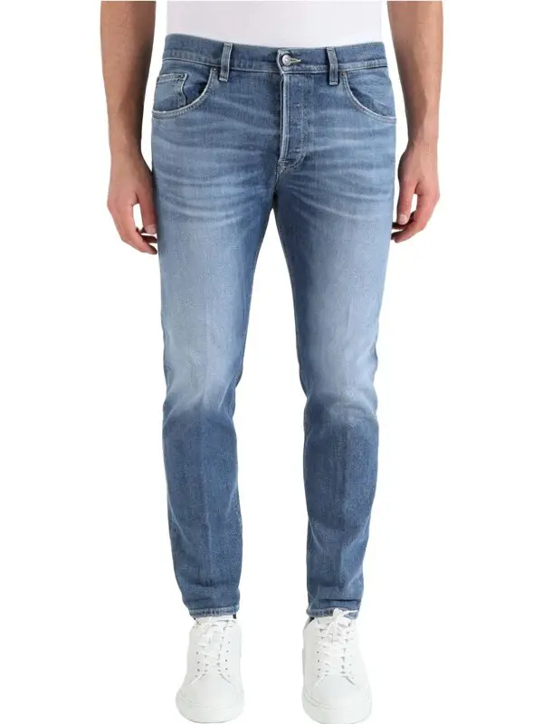 DONDUP Straight-leg Cuffed Jeans In Light Wash Denim - Blue