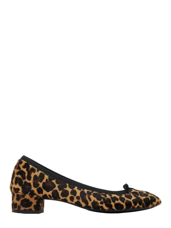 Repetto Camille Leopard Print Low Heels - Black