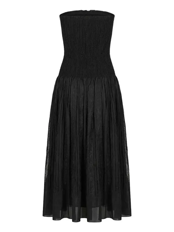 Paloma Wool Pleated Midi Skirt - Black