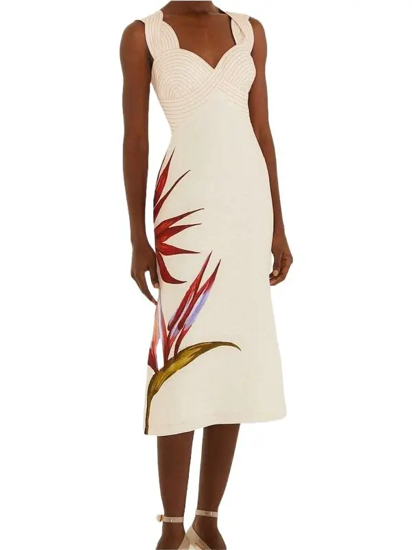 Farm Rio Floral Twisted Strap Dress - No