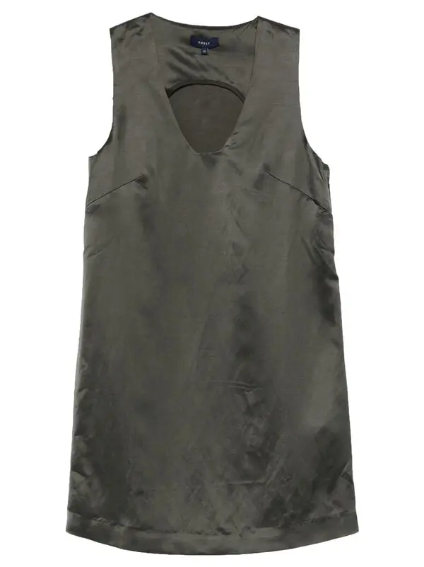 Soeur Sleeveless V-neck Cutout Detail Dress - Black