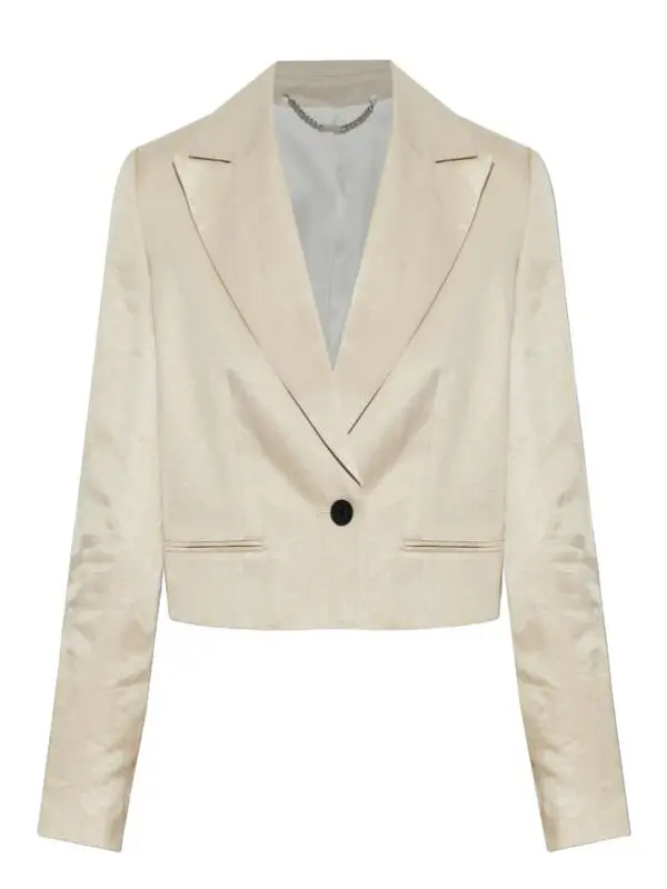 ALLSAINTS Helena Single Breasted Cropped Blazer - Nude