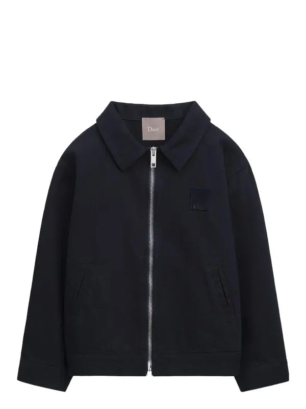 Dior Long Sleeve Zip-up Jacket - Denim Blue