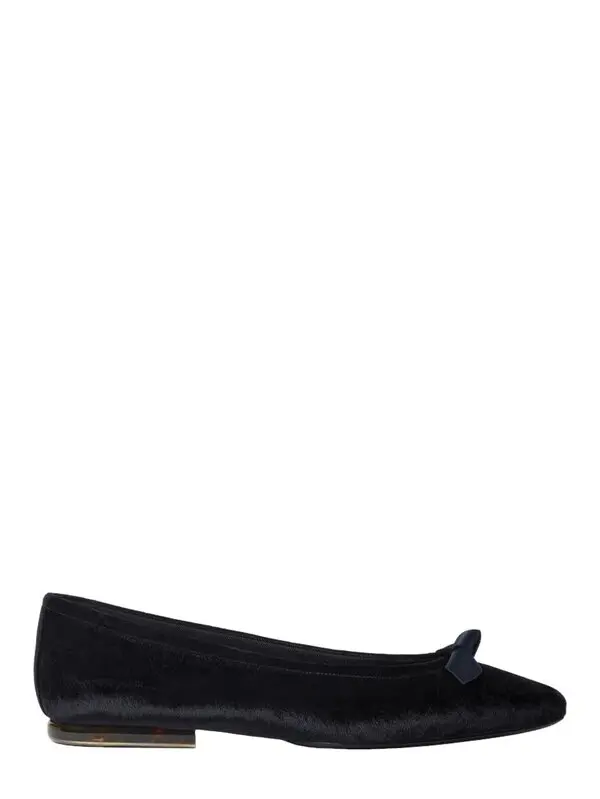 Loro Piana Bow Detail Ballerina Flats - Black