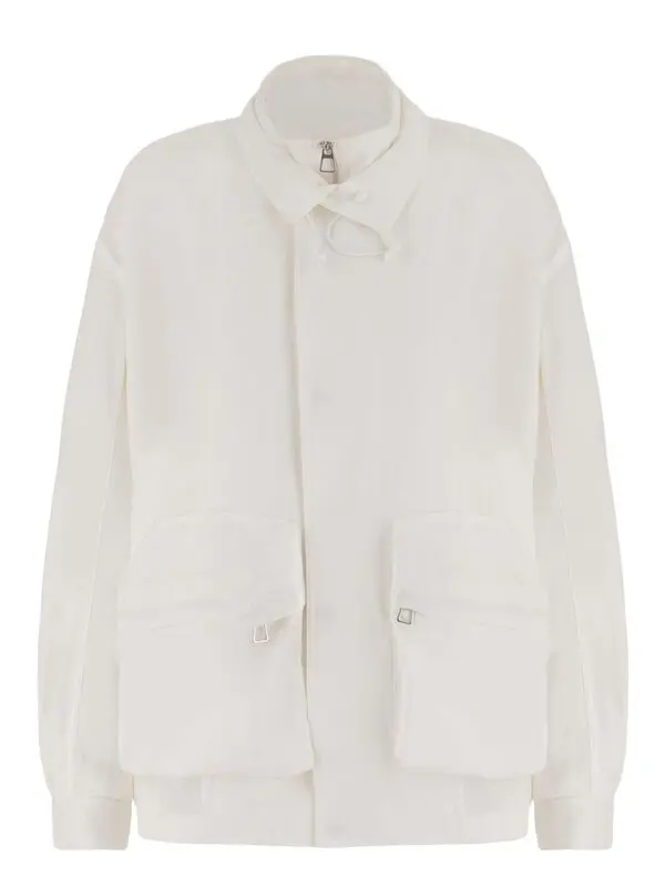 THE FRANKIE SHOP Acetate-blend Oversized Jacket - White