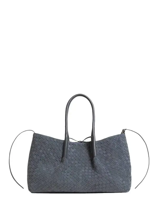 Bottega Veneta Large Pinacoteca Tote Bag - Cloud Blue/gravel Color