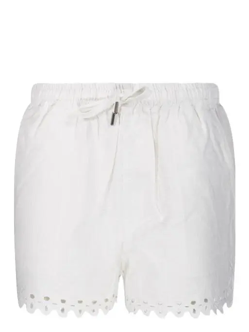 Isabel Marant Étoile Embroidered Drawstring Shorts - White