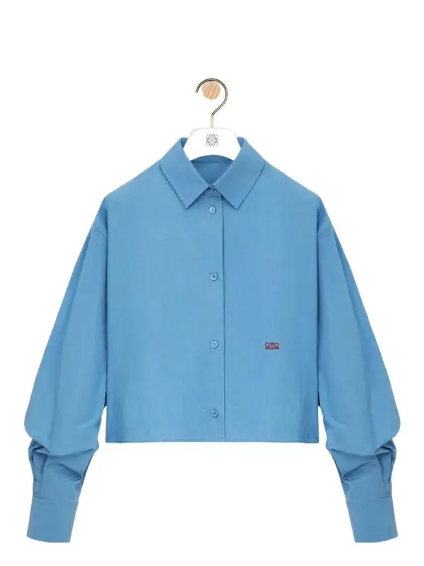 Loewe Cropped Relaxed-fit Shirt - Blue