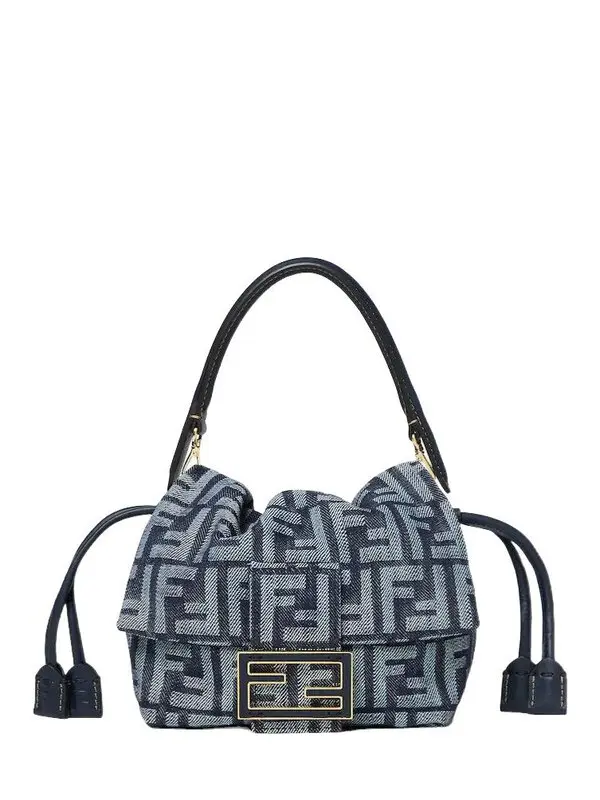 Fendi Small Mamma Baguette Tote Bag - Dark Blue