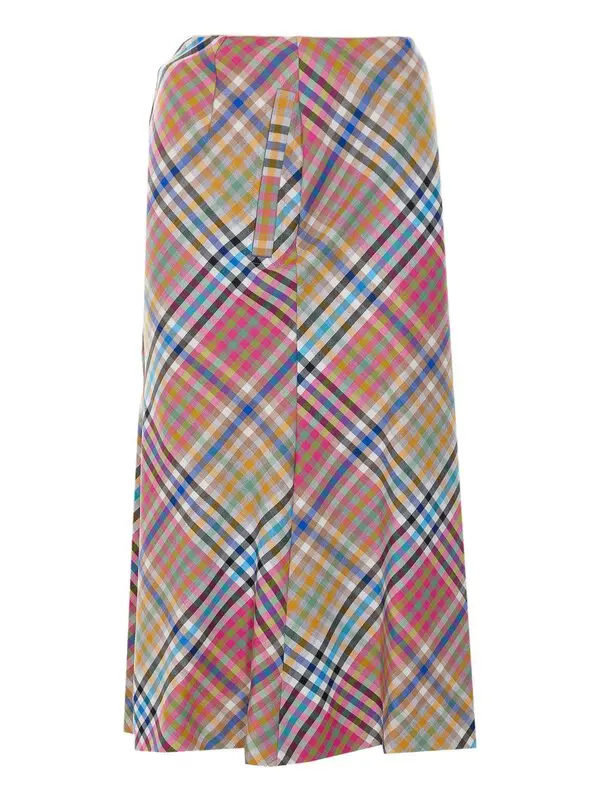 VIVIENNE WESTWOOD Checked Midi Skirt - Multicolor