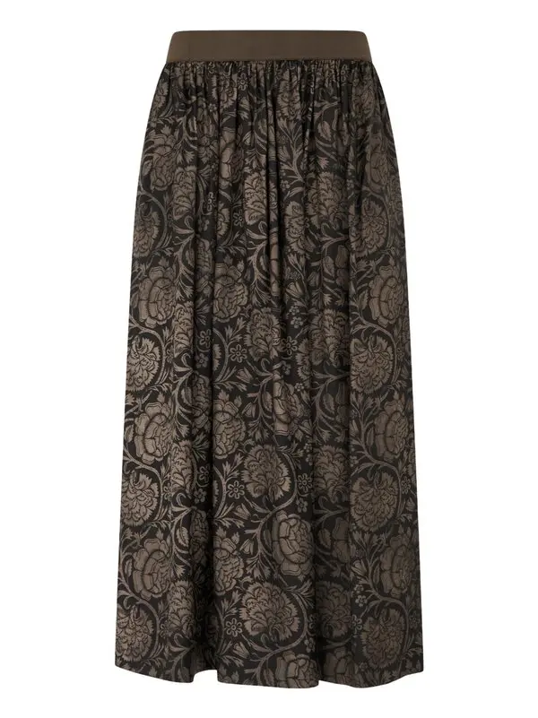 UMA WANG Elastic Waist Midi Skirt - Black