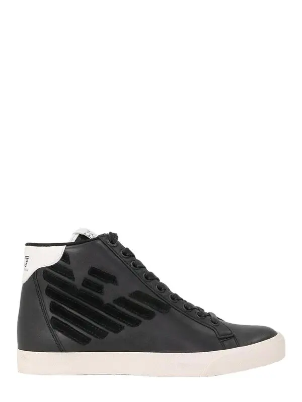 EA7 High-top Lace-up Casual Sneakers - Black