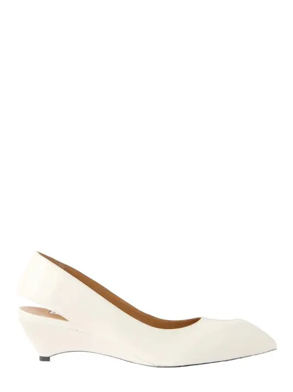 JIL SANDER Leather Slingback Sandals With Pointed Toe - White