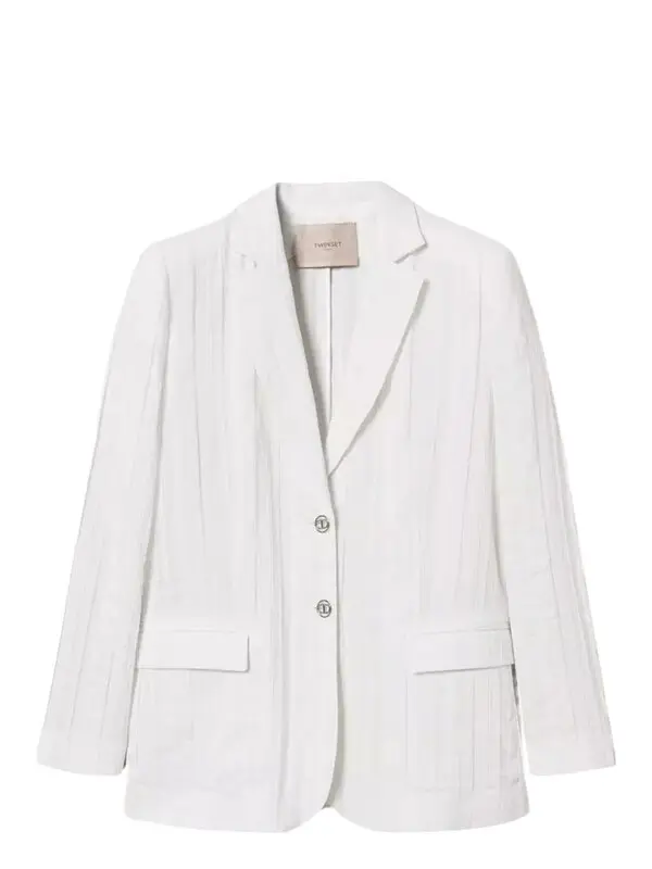 TWINSET Single-breasted Blazer - White