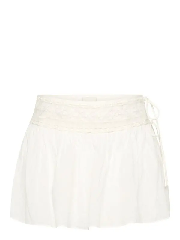 Posse Danielle Lace-trim Skort - White