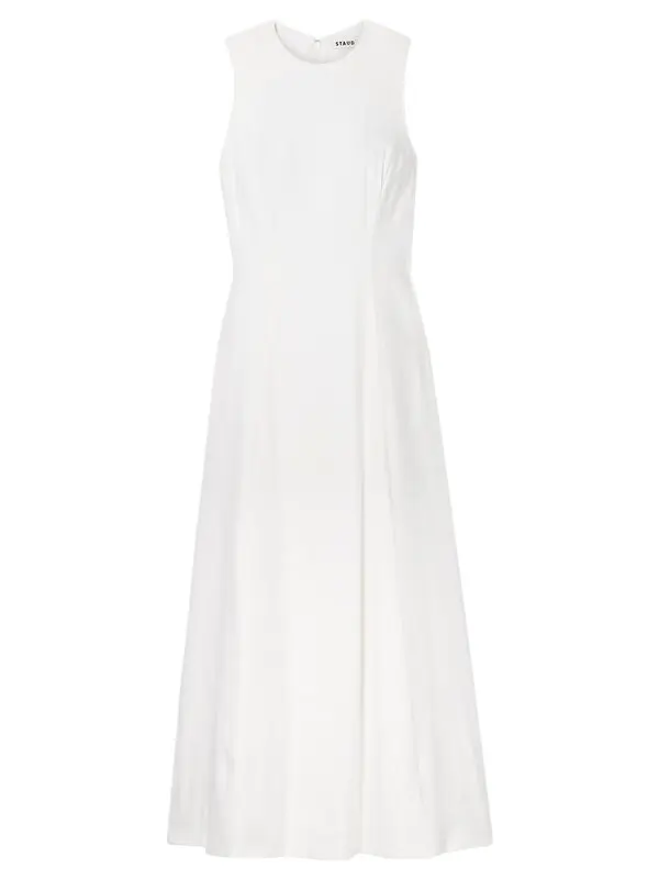 Staud Martine Midi Dress - White