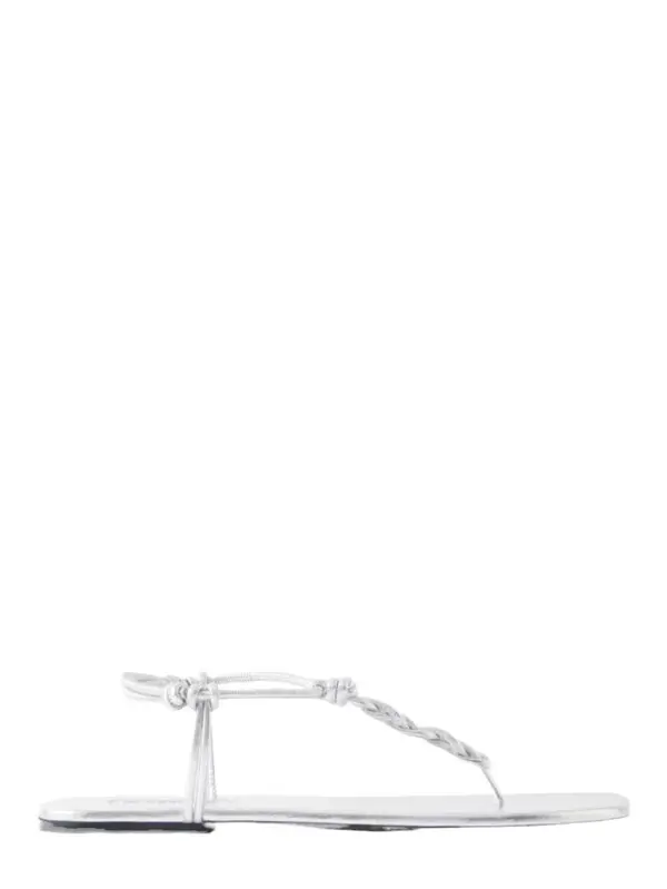 JIL SANDER Flat Flip-flop Sandals With Elastic Straps - White