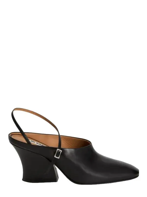 JIL SANDER Slingback Heeled Sandals - Black