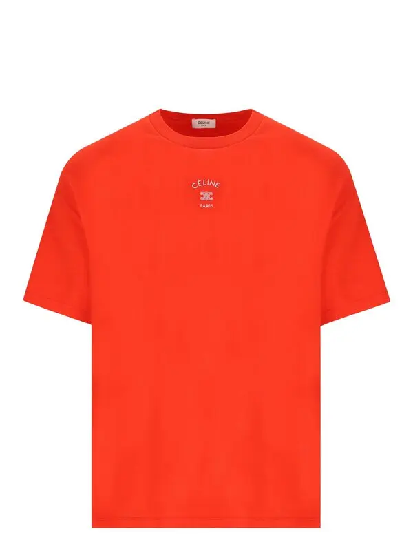 Celine T-shirt In Cotton Jersey - Red