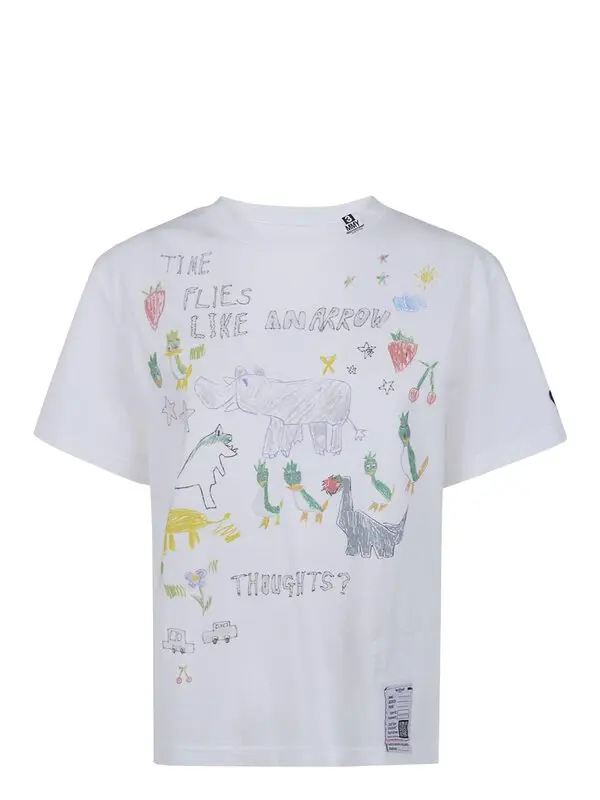 Mihara Yasuhiro Illustration Print T-shirt - White