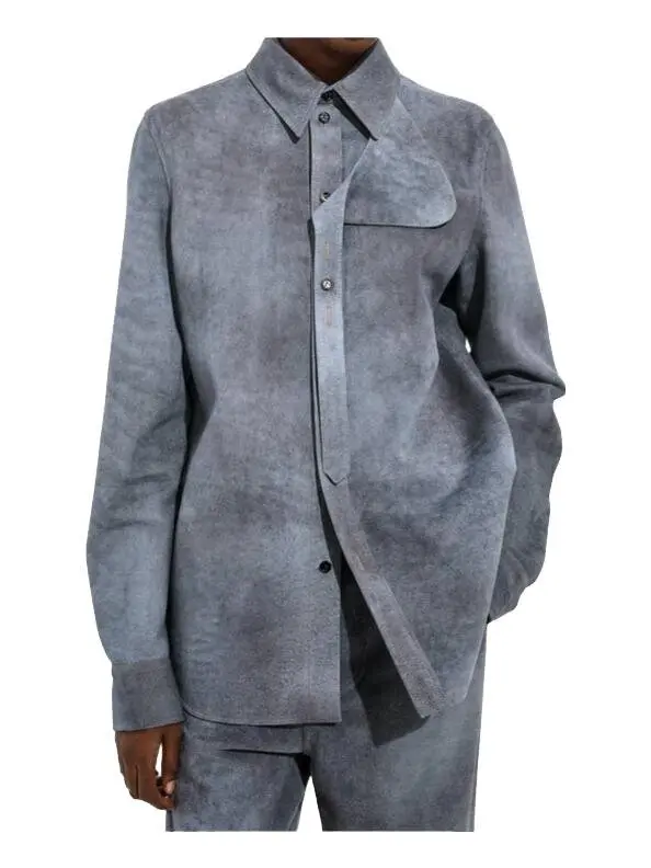 Bottega Veneta Cloudy Suede Shirt - Cloud Indigo
