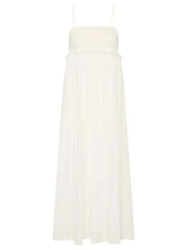 Posse Danielle Lace-trim Maxi Dress - White