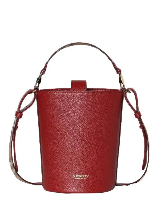 Burberry Leather Bucket Bag - Red