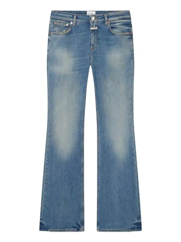 Closed Jovanna Raw-hem Flared Jeans - Light Blue