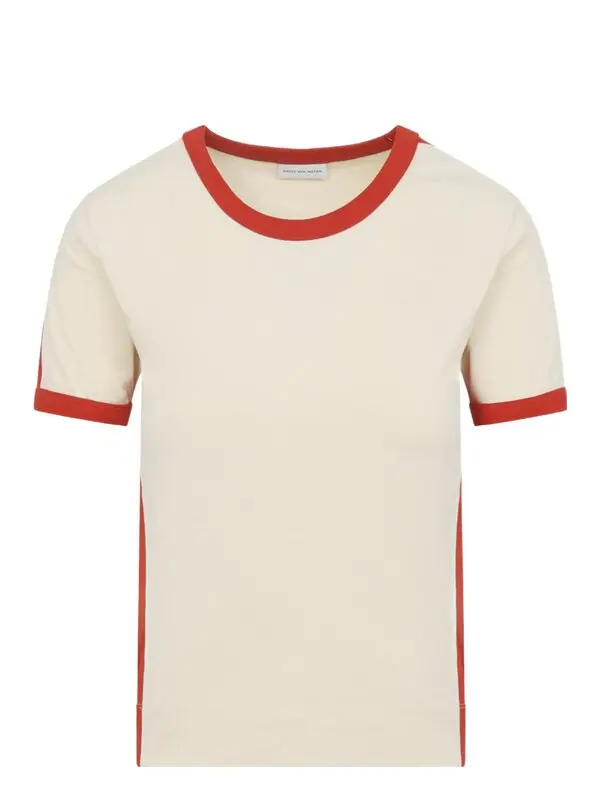 Dries Van Noten Short-sleeved Crewneck T-shirt - Ivory