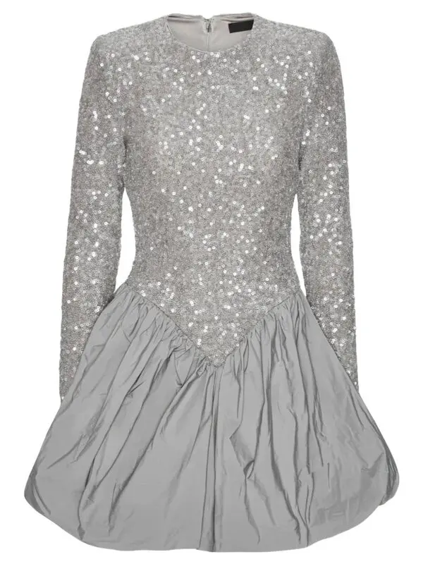 ROTATE BY BIRGER CHRISTENSEN Sequin-embellished Mini Dress - Gray