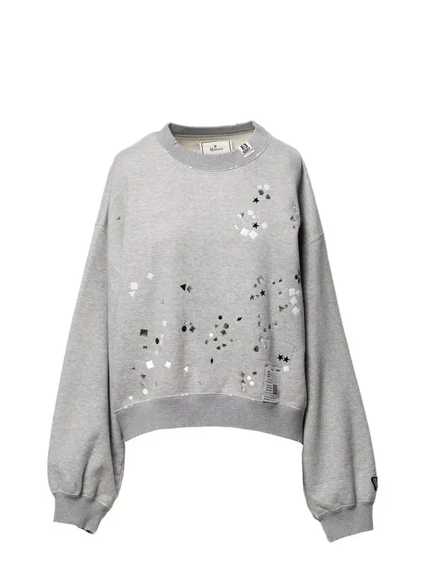 Mihara Yasuhiro Embellished Crewneck Sweatshirt - Grey