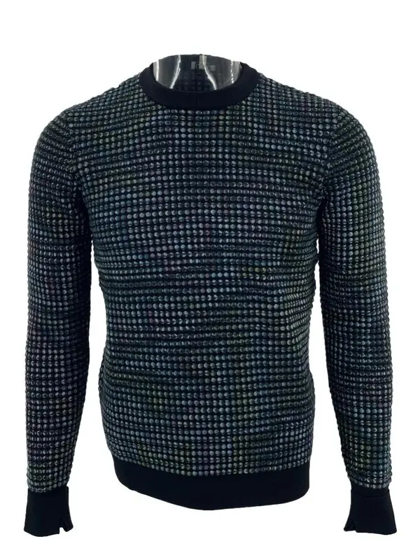 Kenzo Round Neck Sweater With Ribbed Details - Black