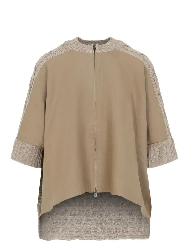 Max Mara Miresia Knitted Zip Cardigan - Nude