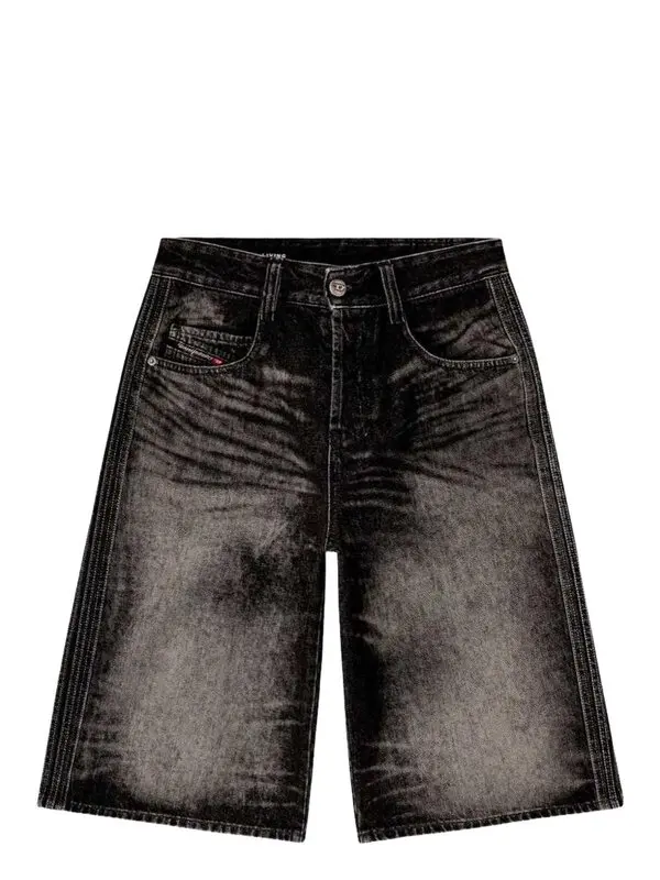 DIESEL® D-enim-m-shorts Long Bermuda Shorts - Black