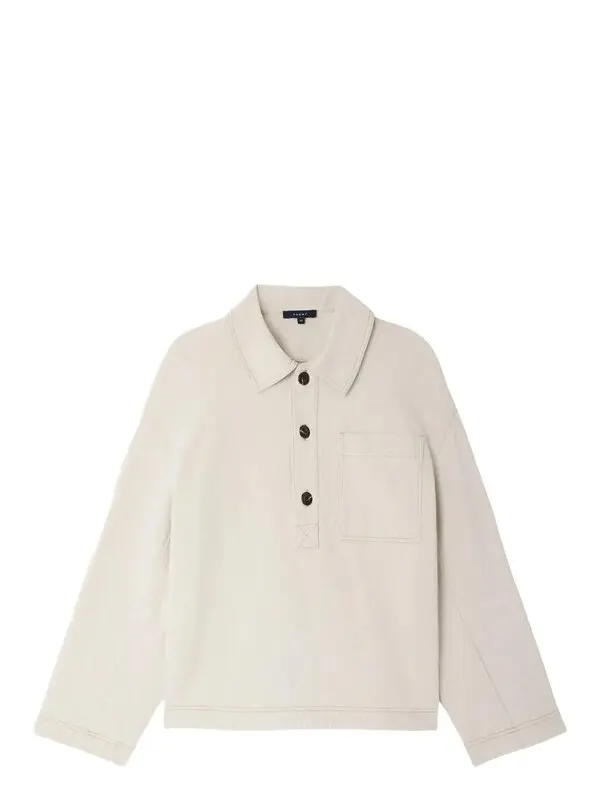 Soeur Long Sleeve Shirt With Classic Collar And Patch Pockets - White