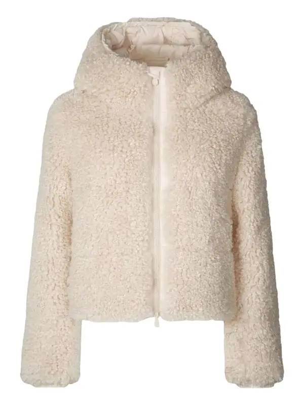 SAVE THE DUCK Hooded Zip-up Jacket - Nude