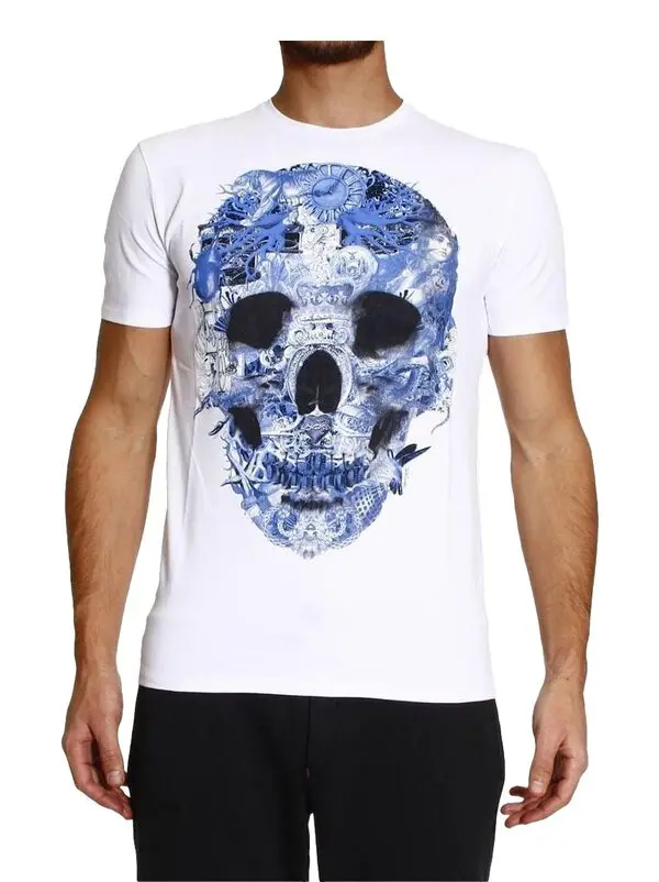 Just Cavalli Pattern Printed T-shirt - White