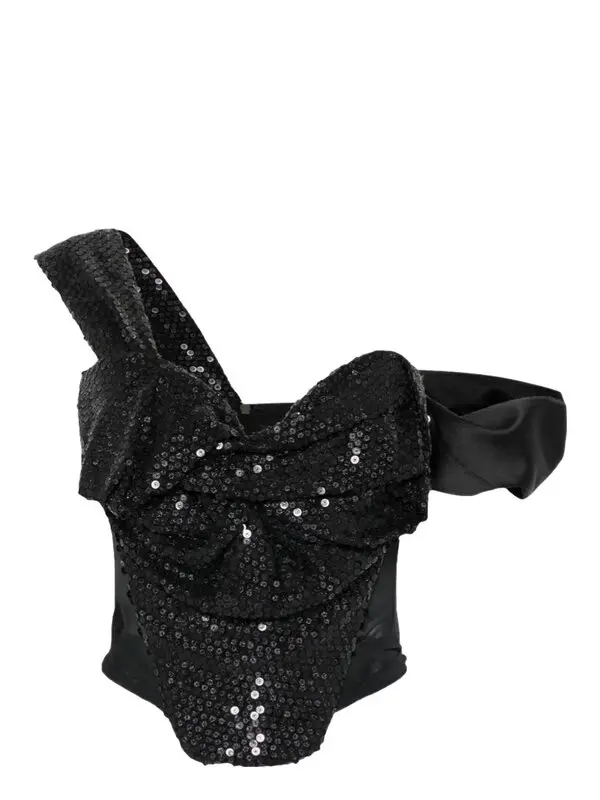 VIVIENNE WESTWOOD Knot Sequin Embellished Corset Top - Black