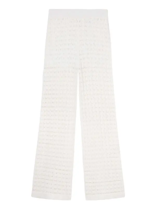 Arch4 Ray Crocheted Cotton Straight-leg Pants - White