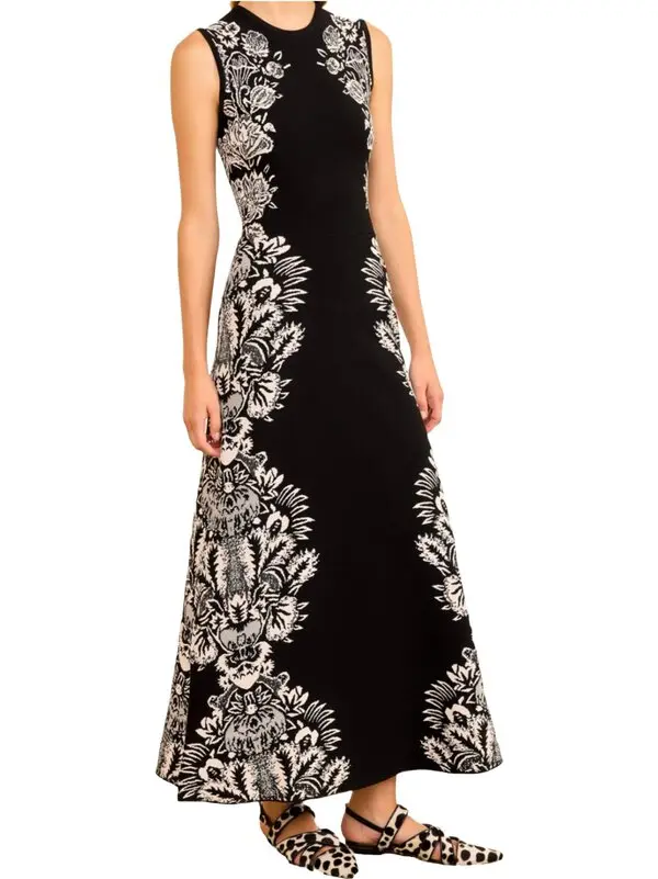 Ulla Johnson Liana Floral-pattern Sleeveless Maxi Dress - Black
