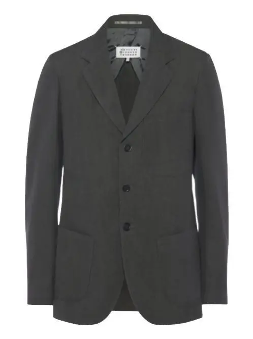 MAISON MARGIELA Cotton Silk Jacket - Dark Gray